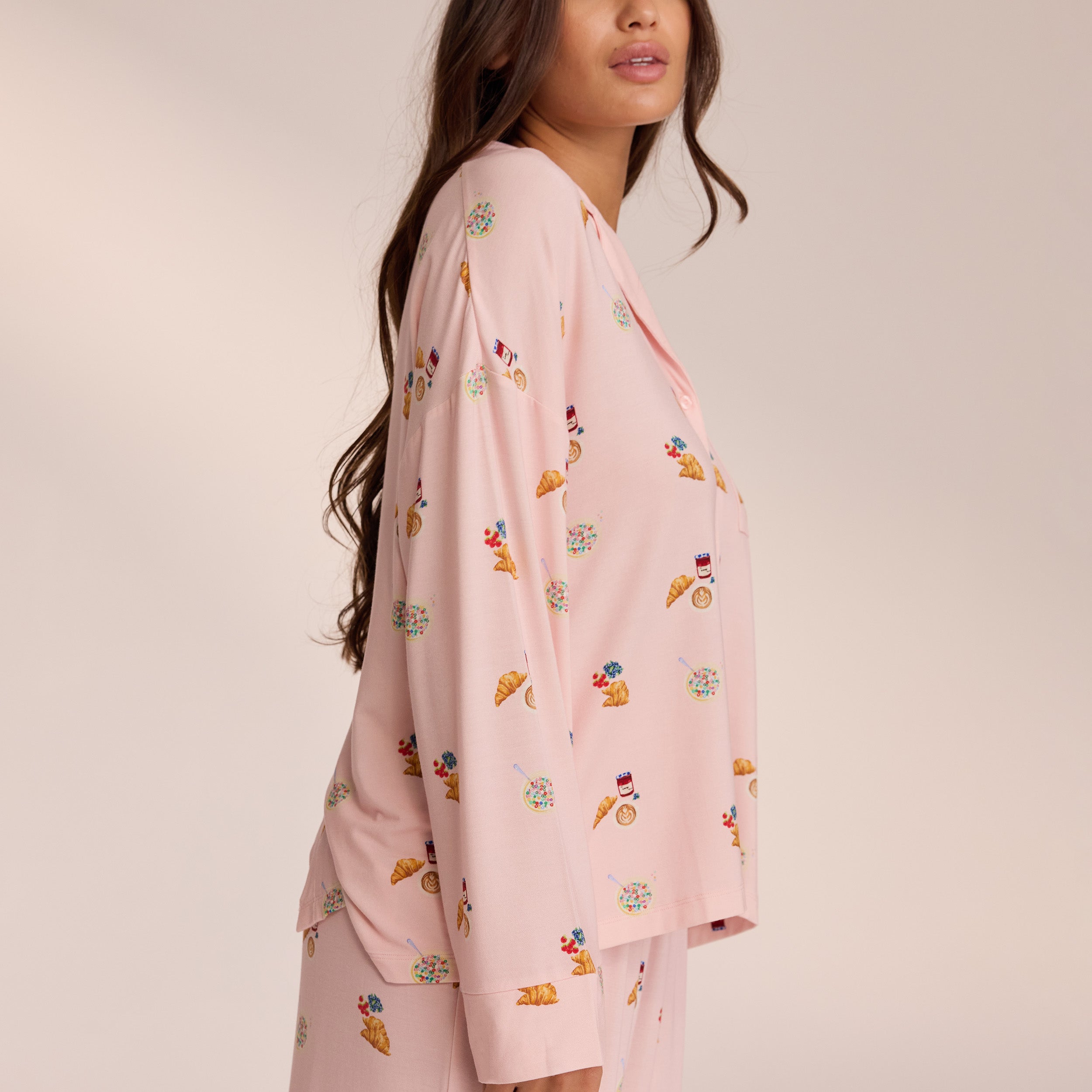 Modal Pajama Shirt - Pink